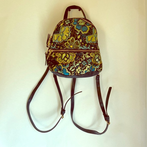 Steve Madden | Bags | Steve Madded Green And Blue Floral Backpack ...
